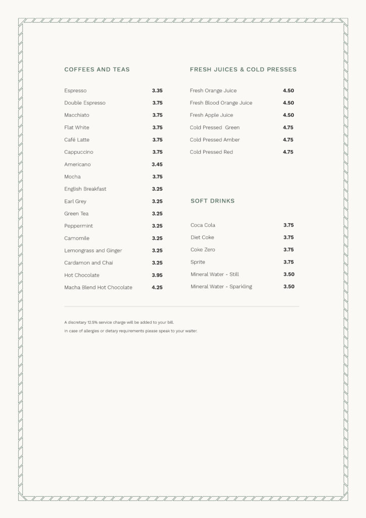Breakfast Menu - Kendal Street Kitchen