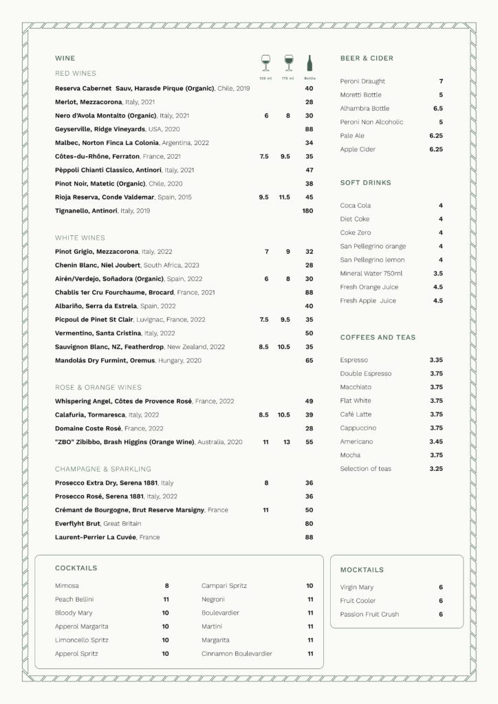 Main Menu - Kendal Street Kitchen